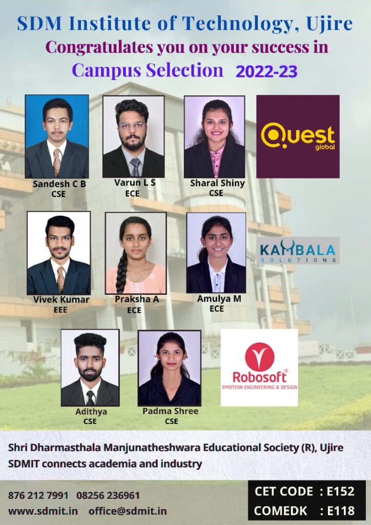 CAMPUS PLACEMENT 2023 – SDMIT