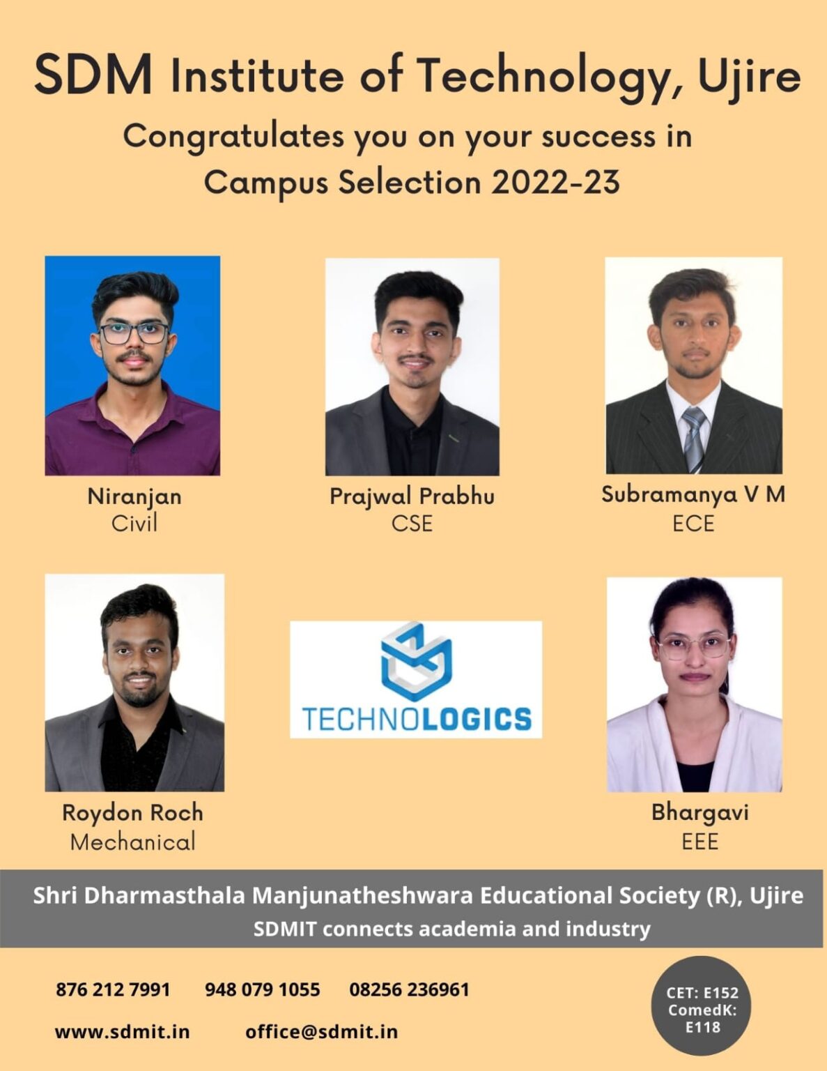 CAMPUS PLACEMENT 2023 – SDMIT