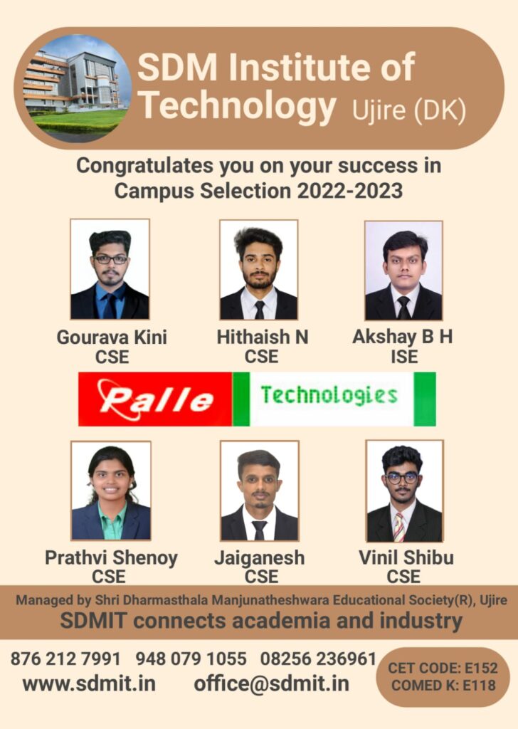 CAMPUS PLACEMENT 2023 – SDMIT