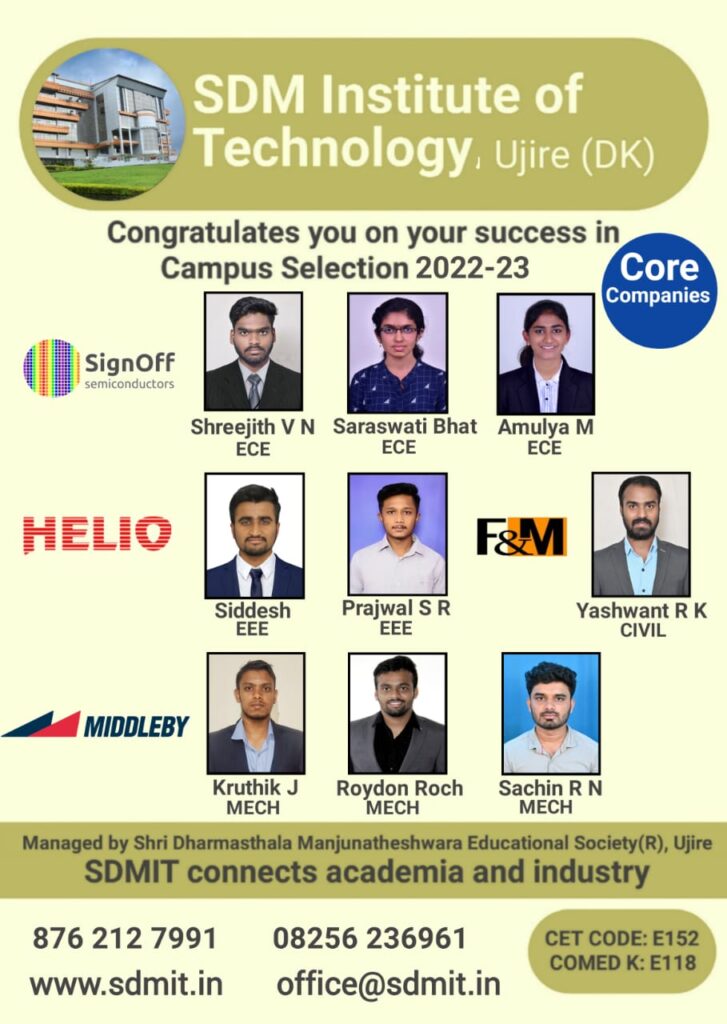 CAMPUS PLACEMENT 2023 – SDMIT