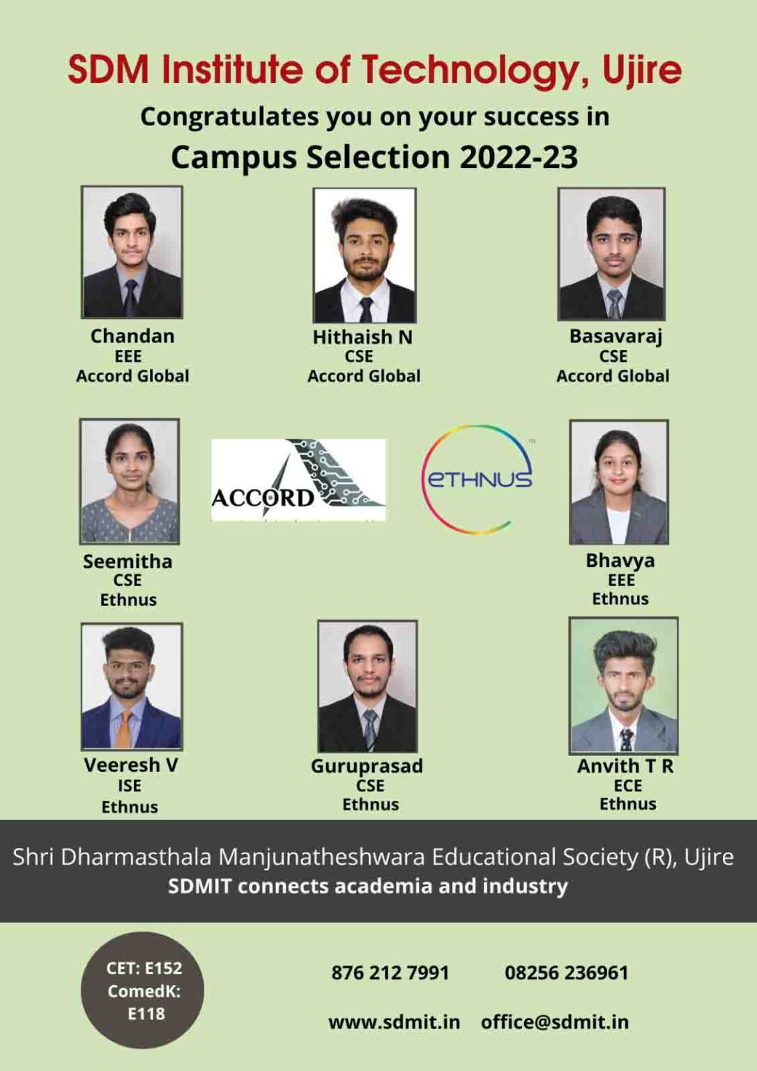 CAMPUS PLACEMENT 2023 – SDMIT