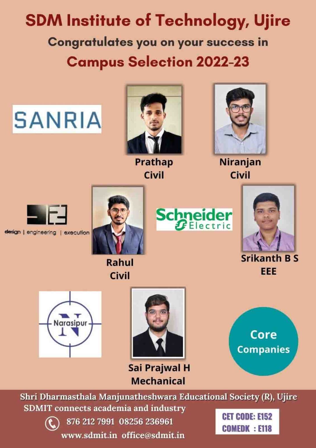 CAMPUS PLACEMENT 2023 – SDMIT