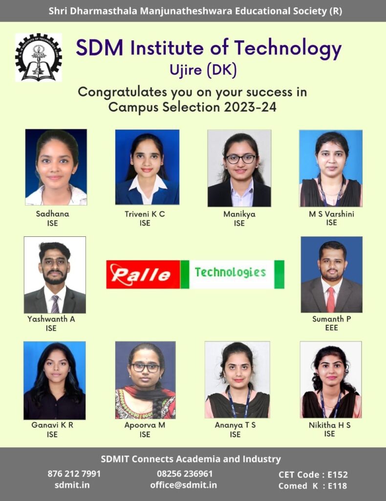 CAMPUS PLACEMENT 2024 – SDMIT