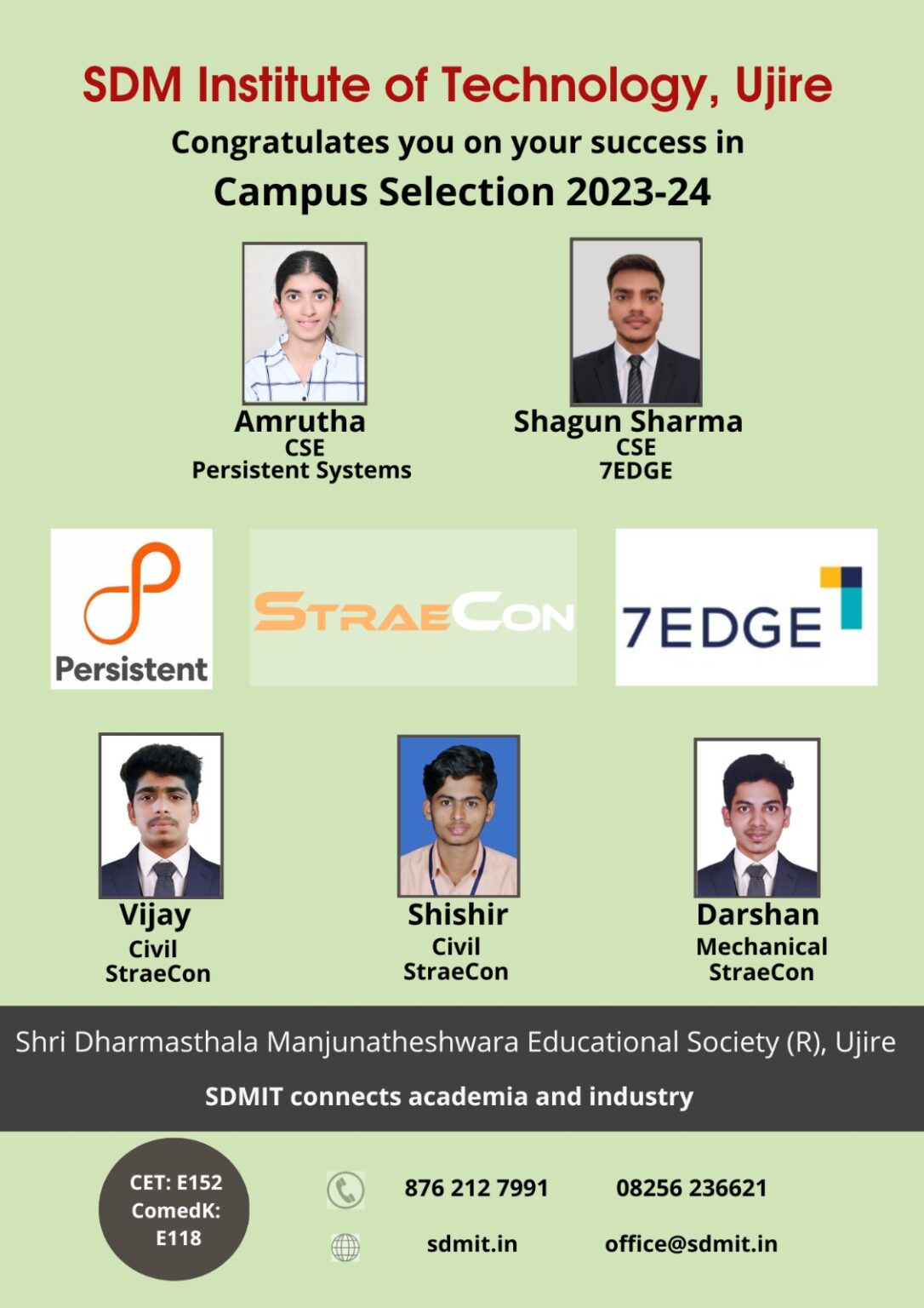 CAMPUS PLACEMENT 2024 – SDMIT